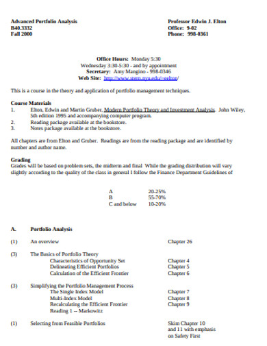 Portfolio Analysis - 12+ Examples, Format, Pdf