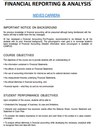 Financial Reporting Analysis - 11+ Examples, Format, Pdf, Tips