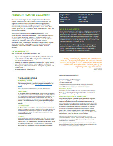 Corporate Financial Management - 9+ Examples, Format, Pdf