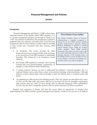 Corporate Financial Management - 9+ Examples, Format, Pdf