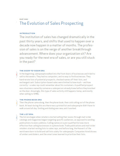 Sales Prospecting 6 Examples Format Pdf Examples