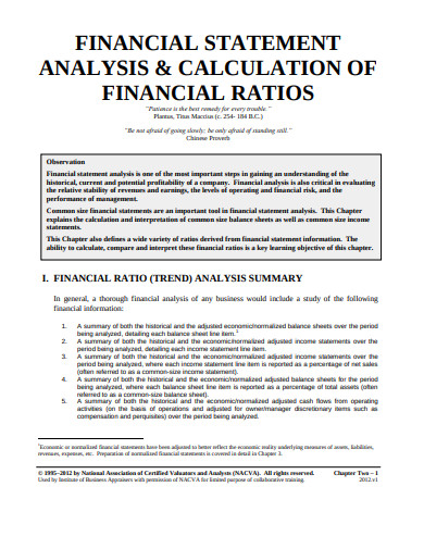 Ratio Analysis for Financial Statements - 10+ Examples, Format, Types, PDF