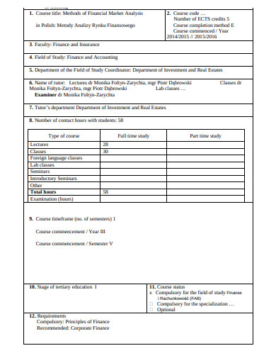 Financial Market Analysis - 10+ Examples, Format, Pdf
