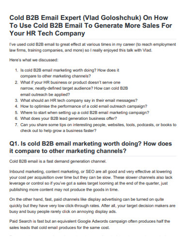 36+ Emails Examples in PDF,DOCS | Examples