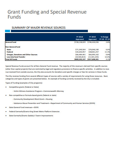 Special Revenue Funds - 10+ Examples, Format, Pdf