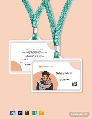 10 Horizontal ID Cards Examples Templates Illustrator MS Word 