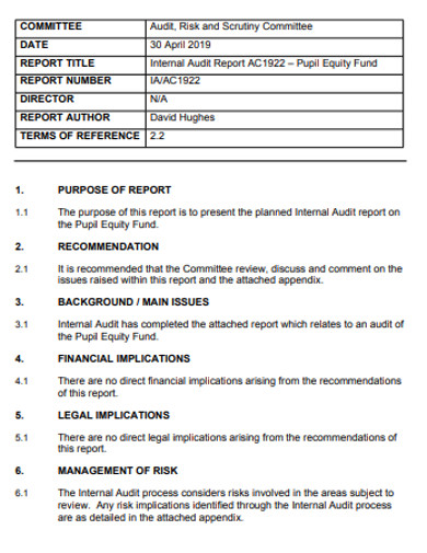Pupil Equity Fund - 9+ Examples, Format, Pdf