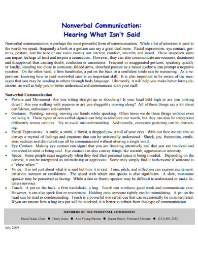 100+ Nonverbal Communication Examples, How to Use, Tips, PDF Download ...