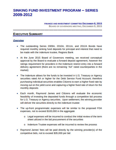 Sinking Funds - 10+ Examples, Format, Pdf