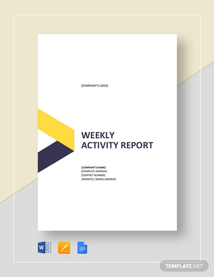 Weekly Activity Report 15 Examples Format Pdf Examples