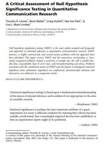 10+ Null Hypothesis Examples in PDF | DOC | Examples