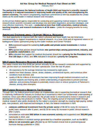 Research Fact Sheet - 10+ Examples, Format, Pdf | Examples