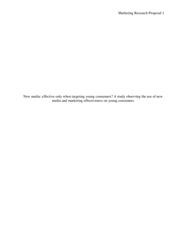 Marketing Research Proposal - 10+ Examples, Format, Pdf | Examples