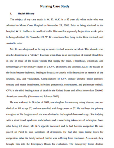 Nursing Case Study - 30+ Examples, PDF