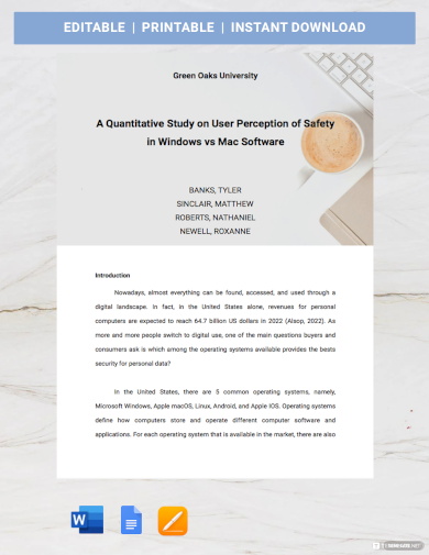 Quantitative Research Examples - 31+ in PDF | Examples