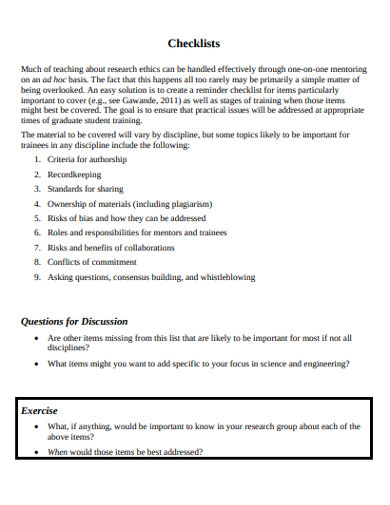 Research Ethics - 10+ Examples, Format, Pdf | Examples