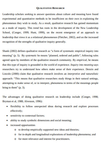 12 Qualitative Research Examples In PDF DOC Examples