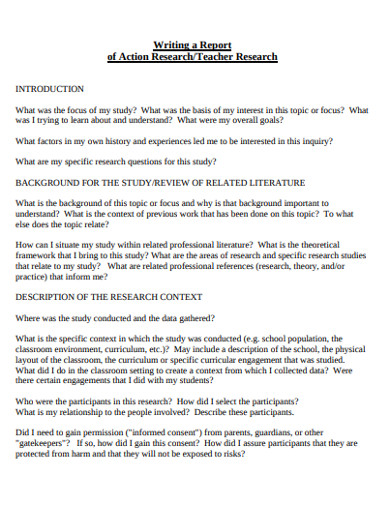 Action Research Report - Examples, Format, Pdf
