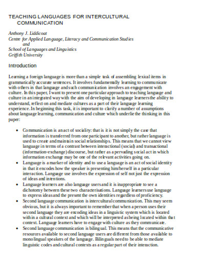 Intercultural Communication - 100+ Examples, Format, How to Understand, PDF