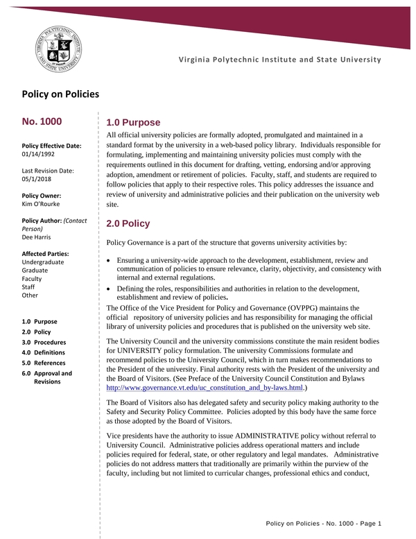 Policy Documentation - 10+ Examples, Format, Pdf | Examples