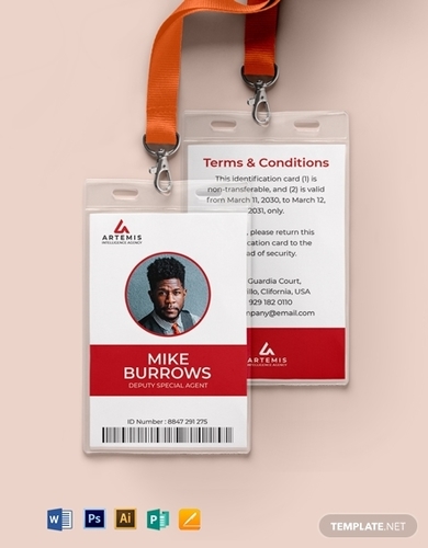 10+ Agent ID Card Examples - Illustrator, MS Word, Pages, Photoshop ...