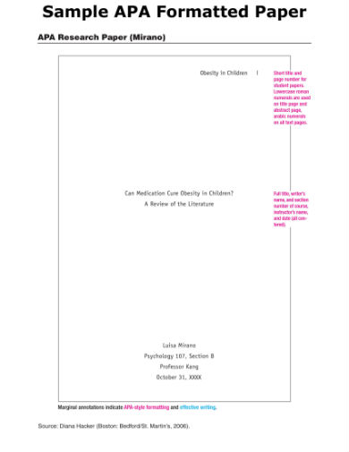 APA Research Paper 10 Examples Format Pdf Examples