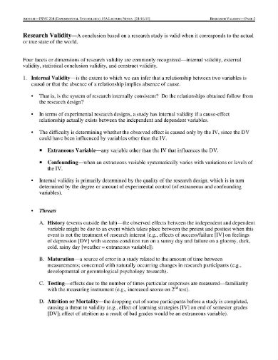 Internal External Validity - 15+ Examples, Format, Pdf