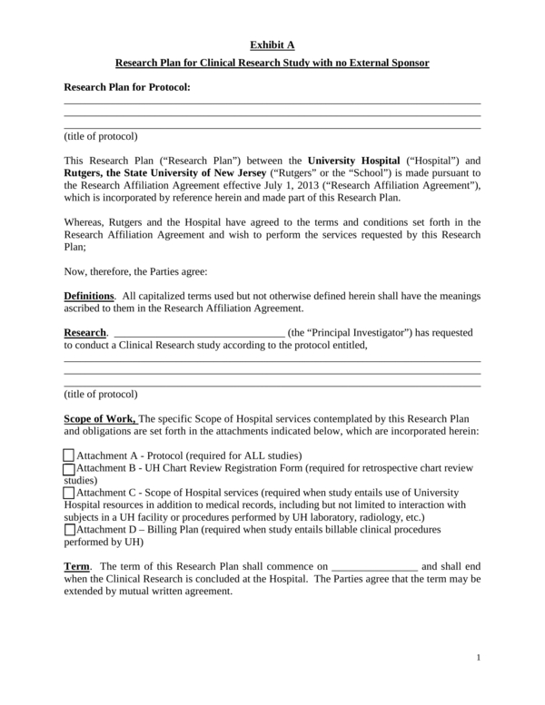 Clinical Research Project Plan - 11+ Examples, Format, Pdf | Examples