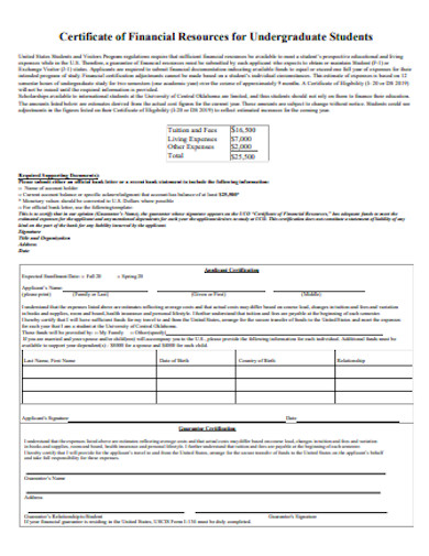 Financial Certificate - 12+ Examples, Format, How To Create, Pdf