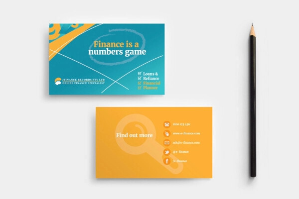 Financial Business Card - 10+ Examples