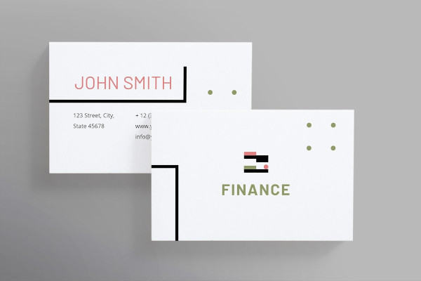 Financial Business Card - 10+ Examples