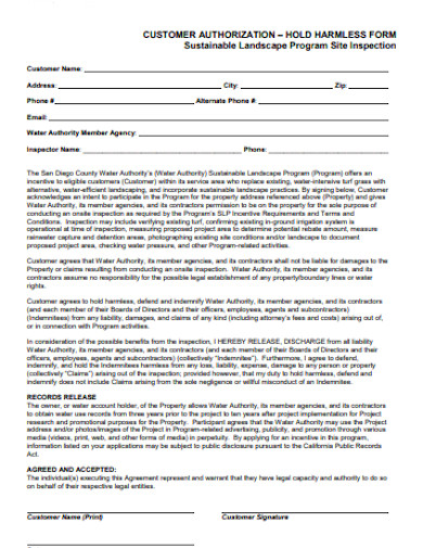 Hold Harmless Form - 10+ Examples, Format, Sample | Examples