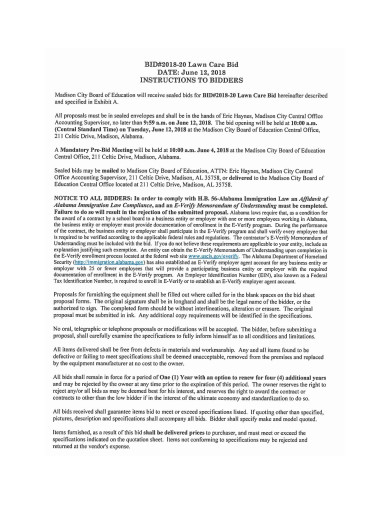 Lawn Care Bid 11 Examples Format Pdf Examples