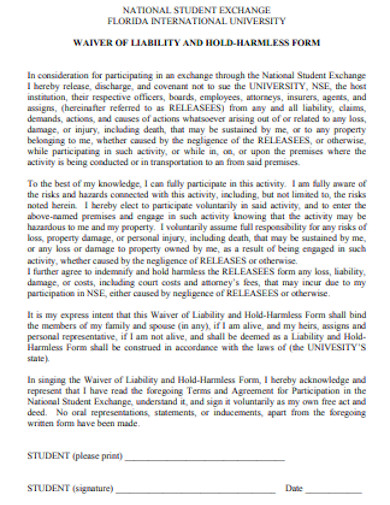 Hold Harmless Form - 10+ Examples, Format, Sample | Examples