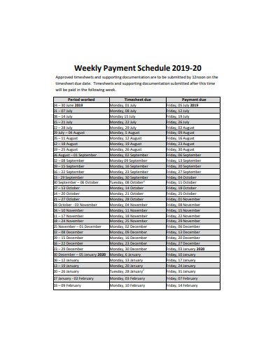 Payment Schedule - 18+ Examples, Format, Pdf | Examples