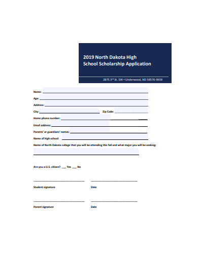 High School Scholarship Application - 11+ Examples, Format, Pdf | Examples