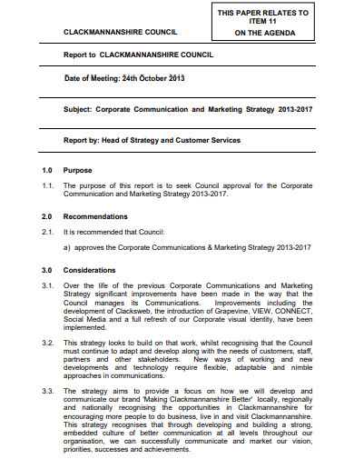 Marketing Strategy Report - 10+ Examples, Format, Pdf | Examples