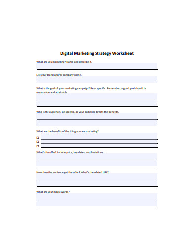 Digital Marketing Strategy - 10+ Examples, Format, Pdf | Examples