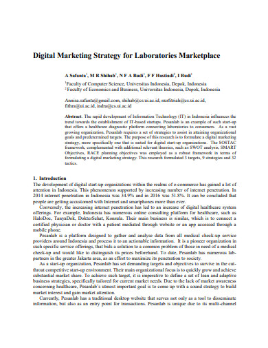 Digital Marketing Strategy - 10+ Examples, Format, Pdf | Examples