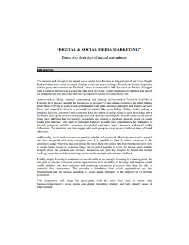 Digital Media Marketing - 5+ Examples, Format, How to Effectively, Pdf