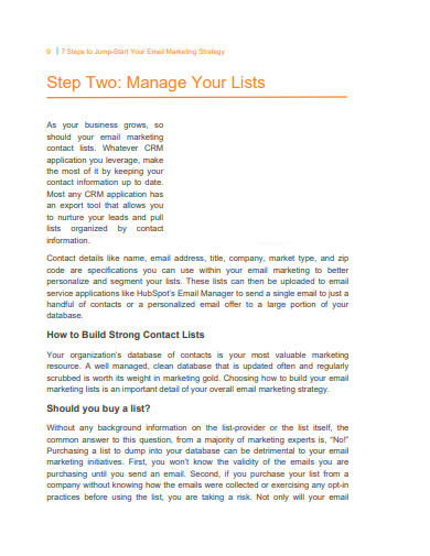 Email Marketing Strategy - 9+ Examples, Format, Pdf | Examples