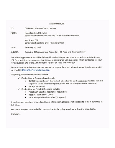 10+ Executive Memo Examples in PDF | Google Docs | MS Word | Pages ...