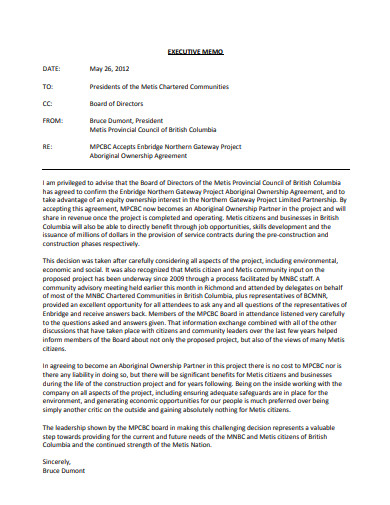 10+ Executive Memo Examples in PDF | Google Docs | MS Word | Pages ...