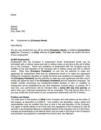 Executive Offer Letter - 6+ Examples, Tips