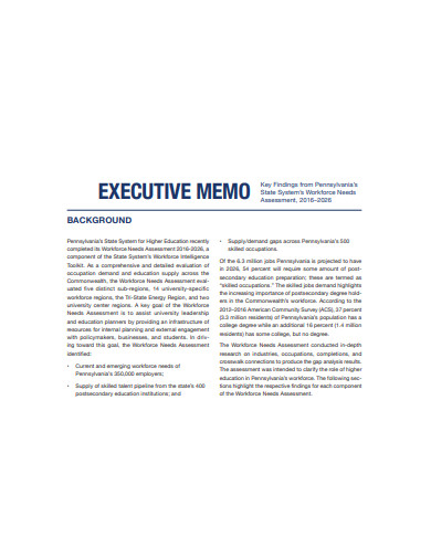 10+ Executive Memo Examples in PDF | Google Docs | MS Word | Pages ...