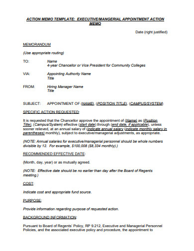 10+ Executive Memo Examples in PDF | Google Docs | MS Word | Pages ...