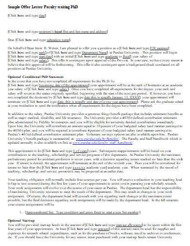 Executive Offer Letter - 6+ Examples, Tips