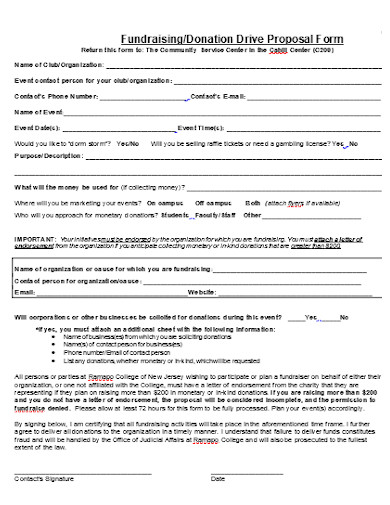 Donation Proposal - 10+ Examples, Format, Pdf | Examples