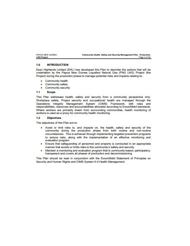 SafetySecurity Plan - 12+ Examples, Format, Pdf | Examples