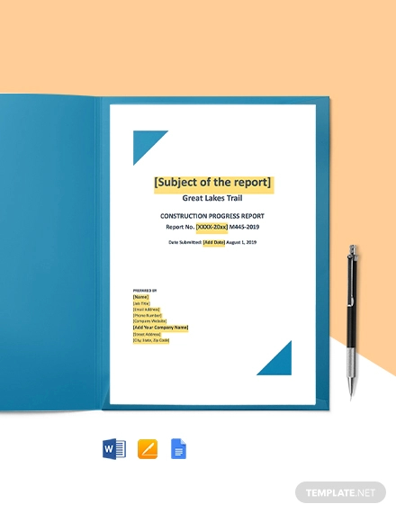 Construction Progress Report Examples 8 Templates PDF Google Docs 